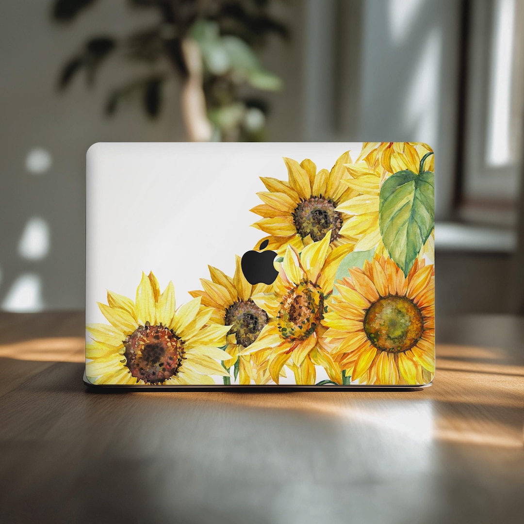 Floral Laptop Skin MacBook Pro 16 Sunflowers Painted Decal Mac Book Air ...