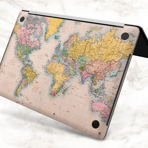 Map of the World MacBook 15 Sticker Travel Laptop Designs - Etsy