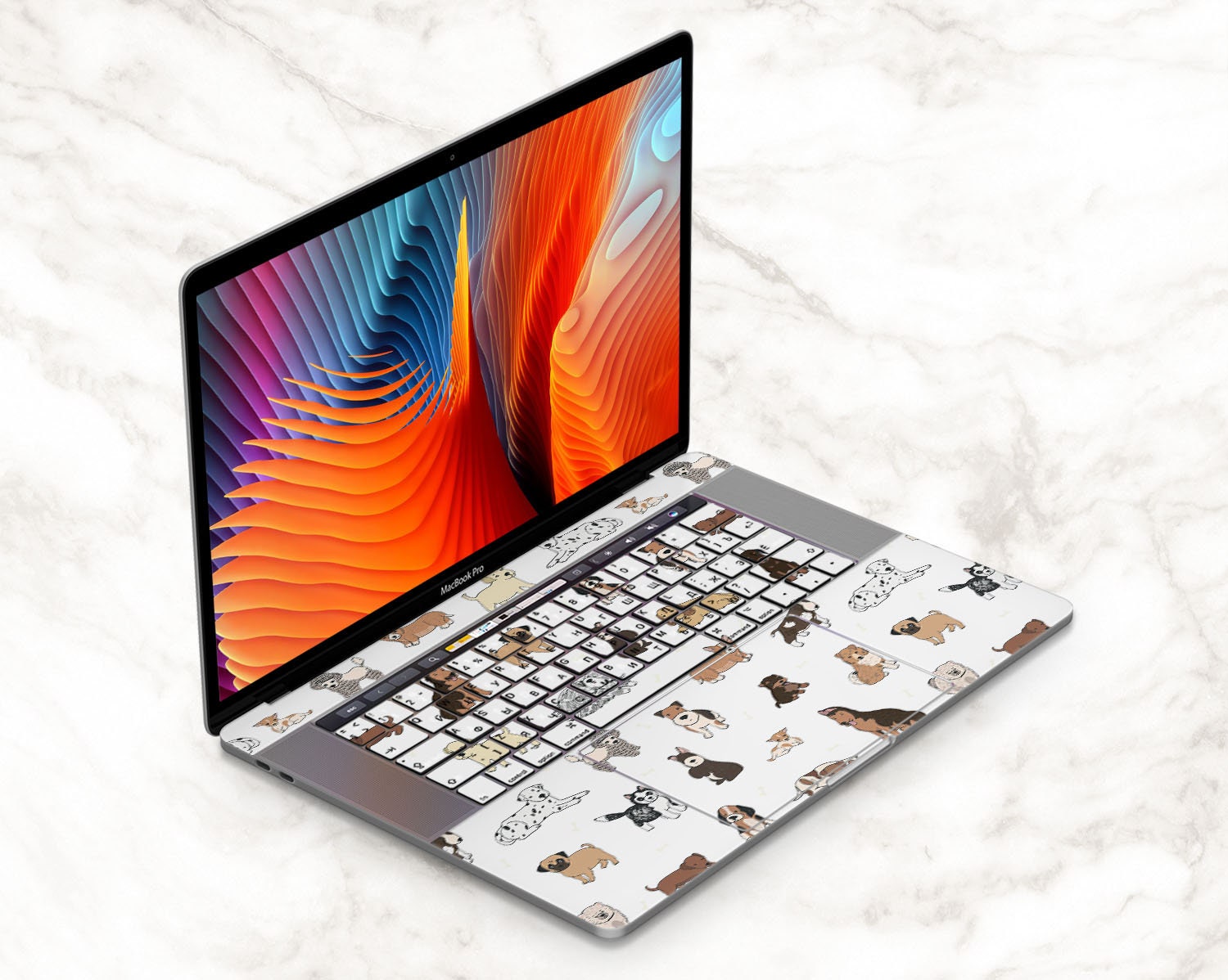 Kawaii dogs mac book air 13 skin animal macbook pro 15 cover | Etsy