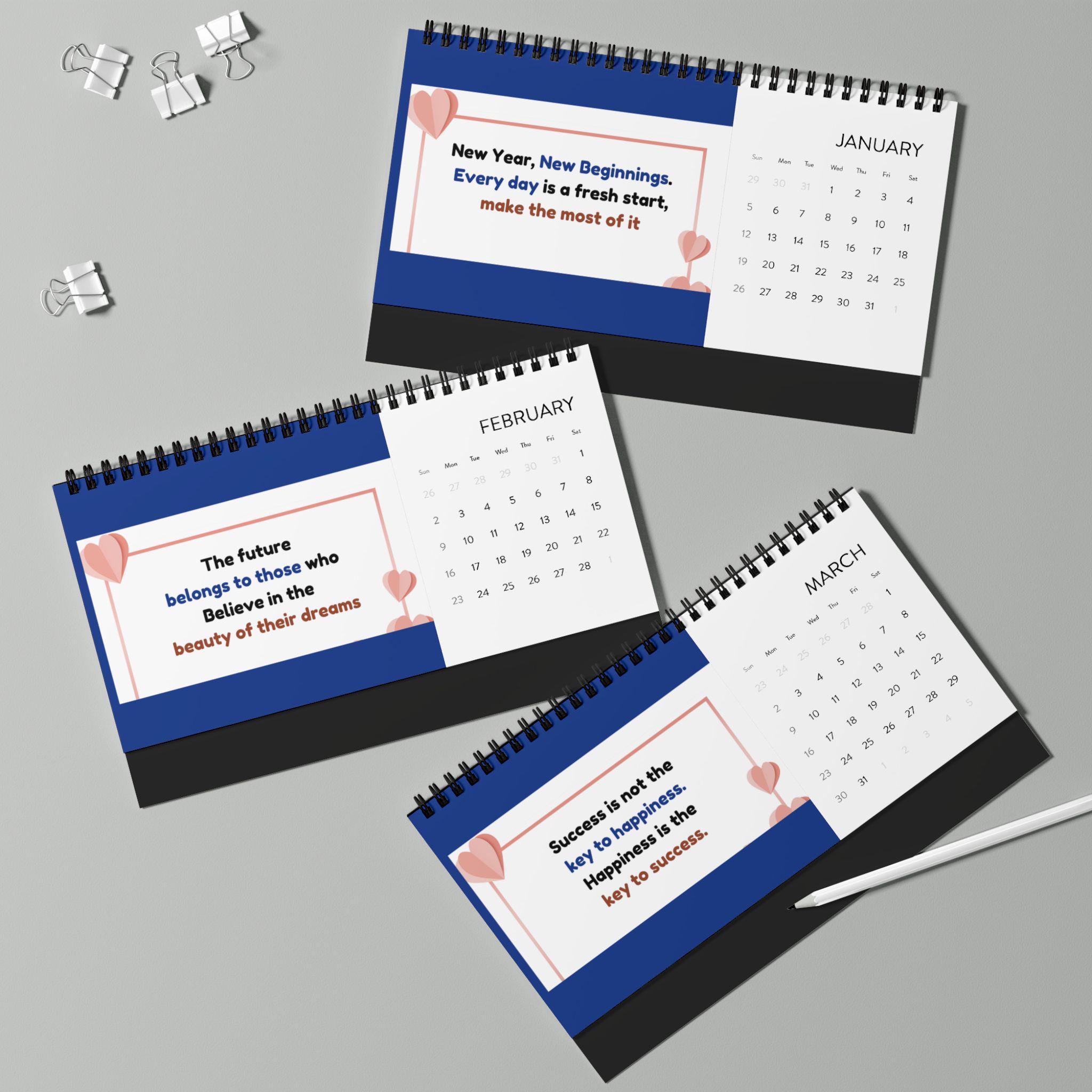Custom 2025 Desktop Calendar Organizer, Personalized Table Planner ...