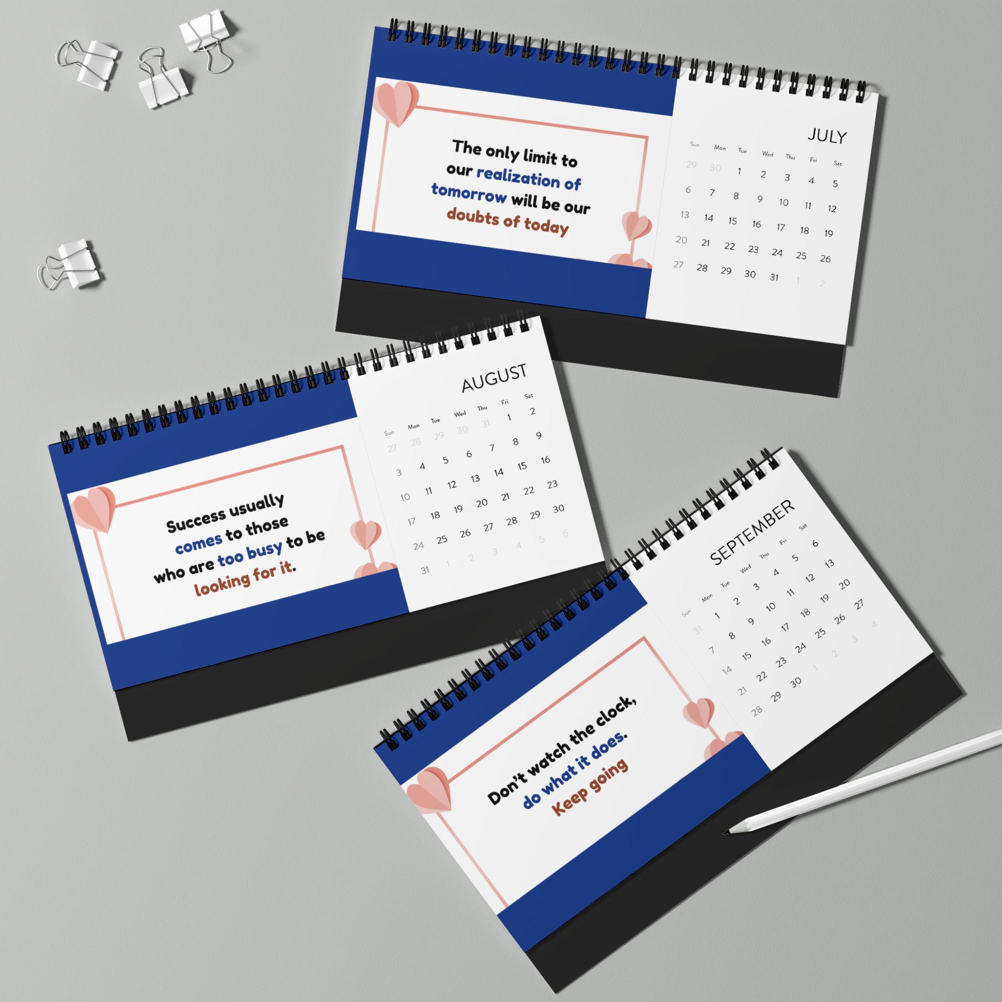 Custom 2025 Desktop Calendar Organizer, Personalized Table Planner ...