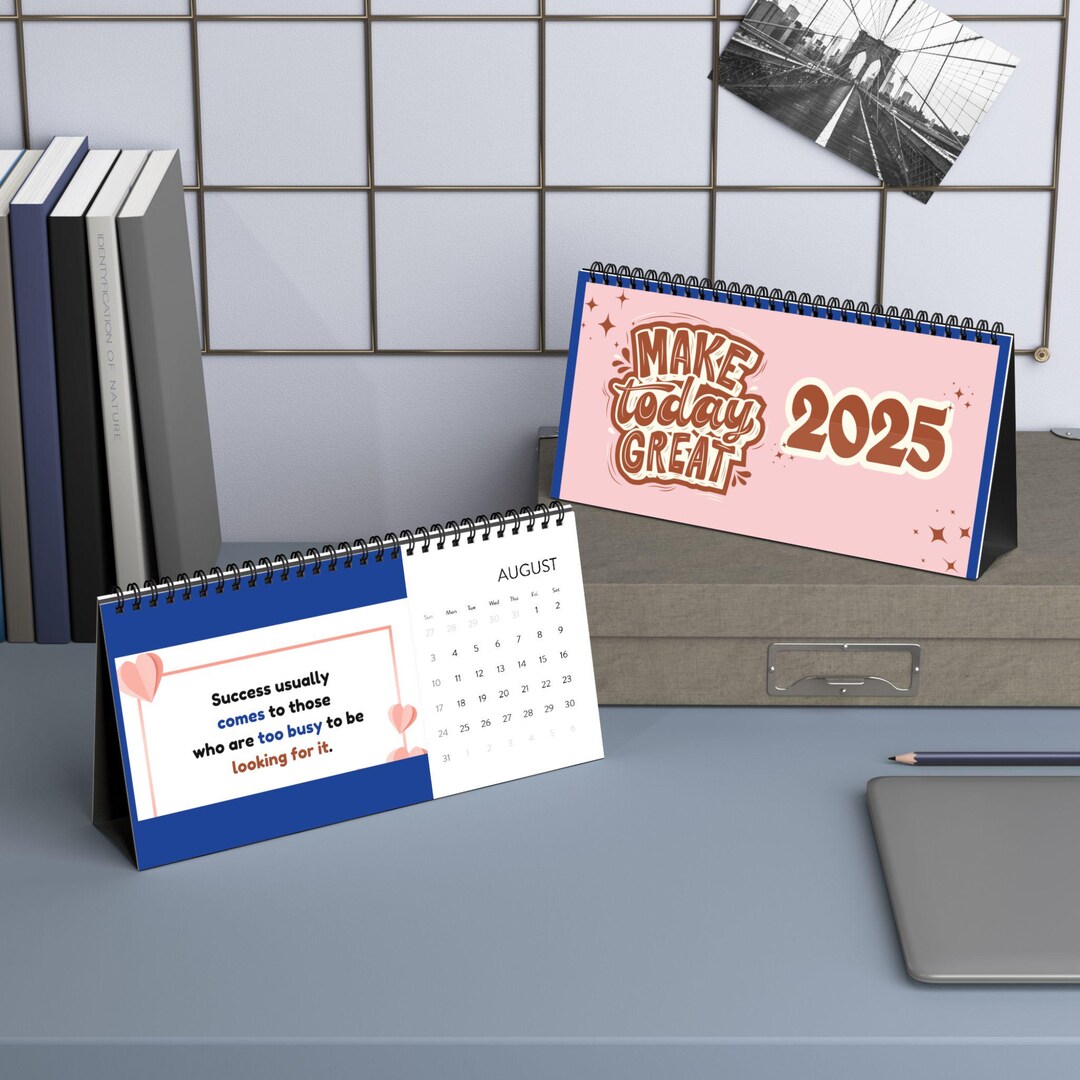 Custom 2025 Desktop Calendar Organizer, Personalized Table Planner ...