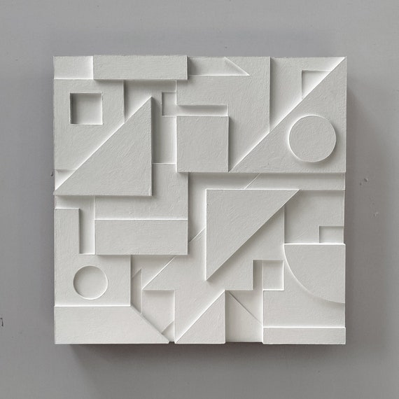 Abstract Clay Relief Sculpture
