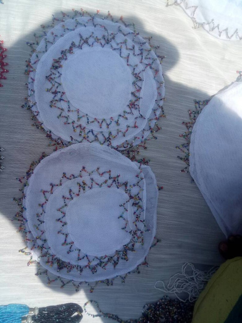 Beaded Jug Cover,beaded Bowl Food Cover,net Food Cover,hand Beaded Food ...