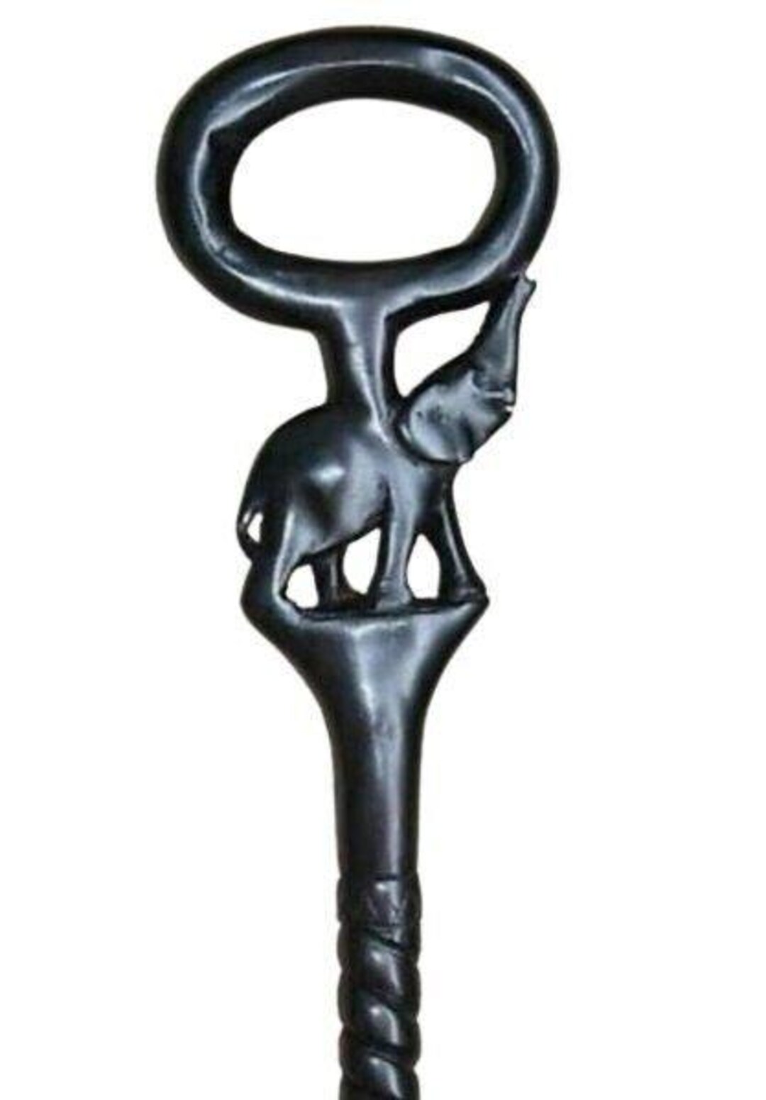 Ebony Wood Walking Stick /african Ebony Elephant Walking Cane / African ...