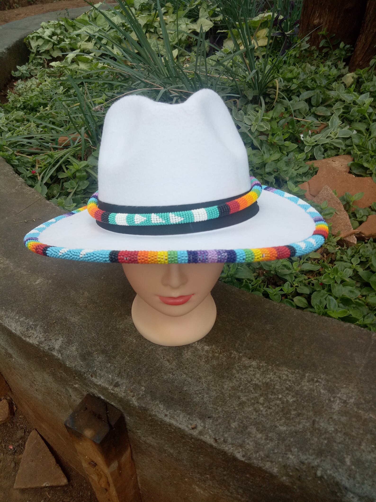 White Beaded Fedora Hat fedora Fashion Summer Hats Zulu - Etsy