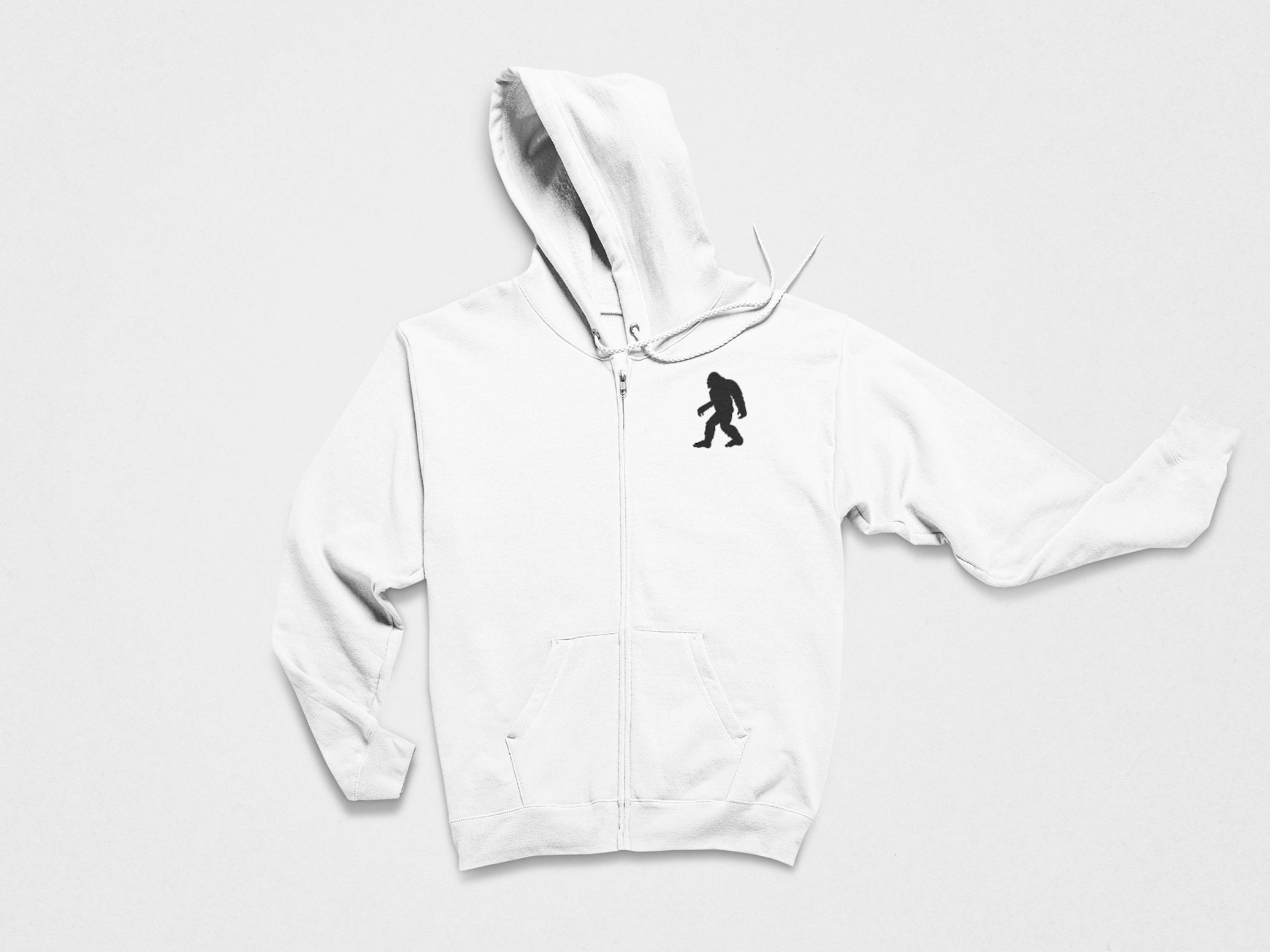 Bigfoot Full Zip Hoodie, Believe in Bigfoot, Unisex Hooded Jacket ...