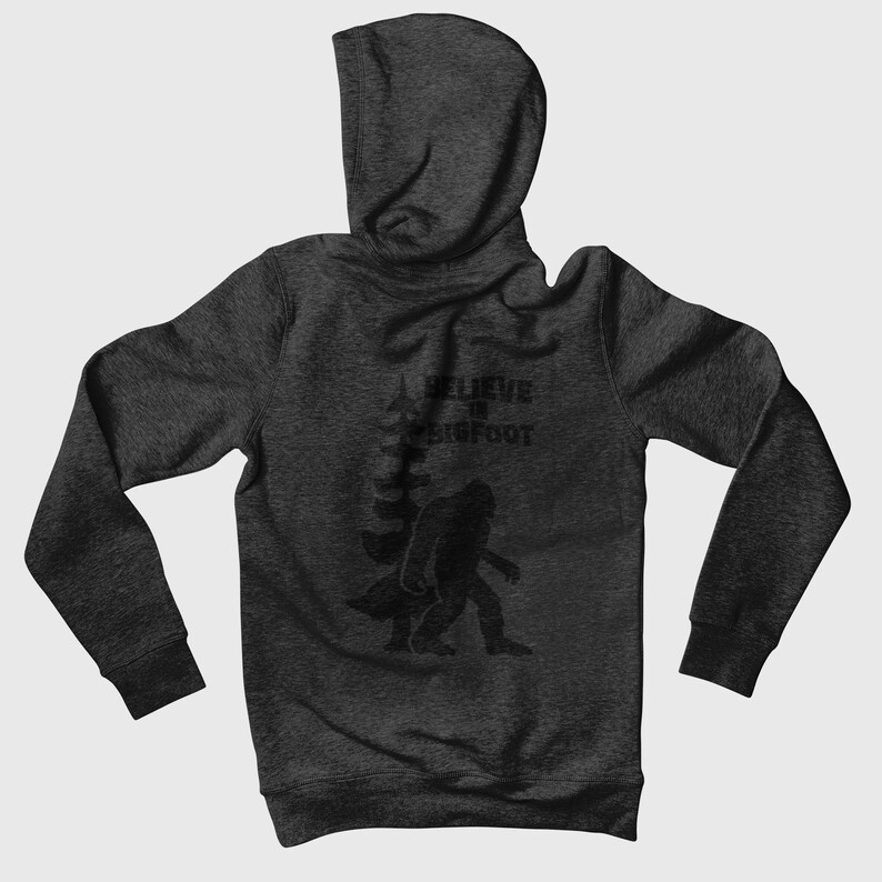 Bigfoot Full Zip Hoodie, Believe in Bigfoot, Unisex Hooded Jacket ...