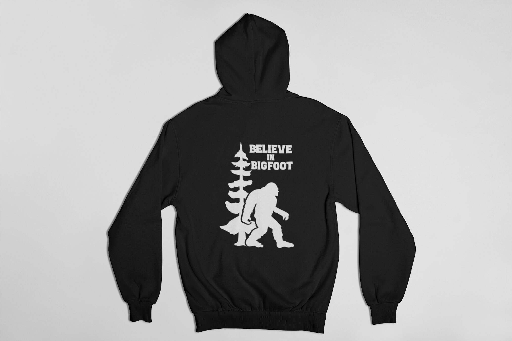 Bigfoot Full Zip Hoodie, Believe in Bigfoot, Unisex Hooded Jacket ...