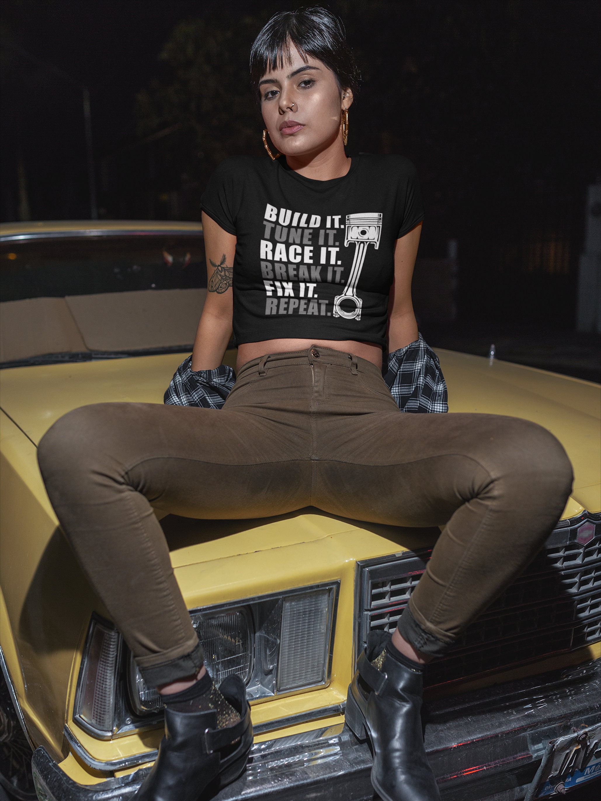 Build It Race It Break It Fix It, Racing Crop Top, Car Enthusiast ...