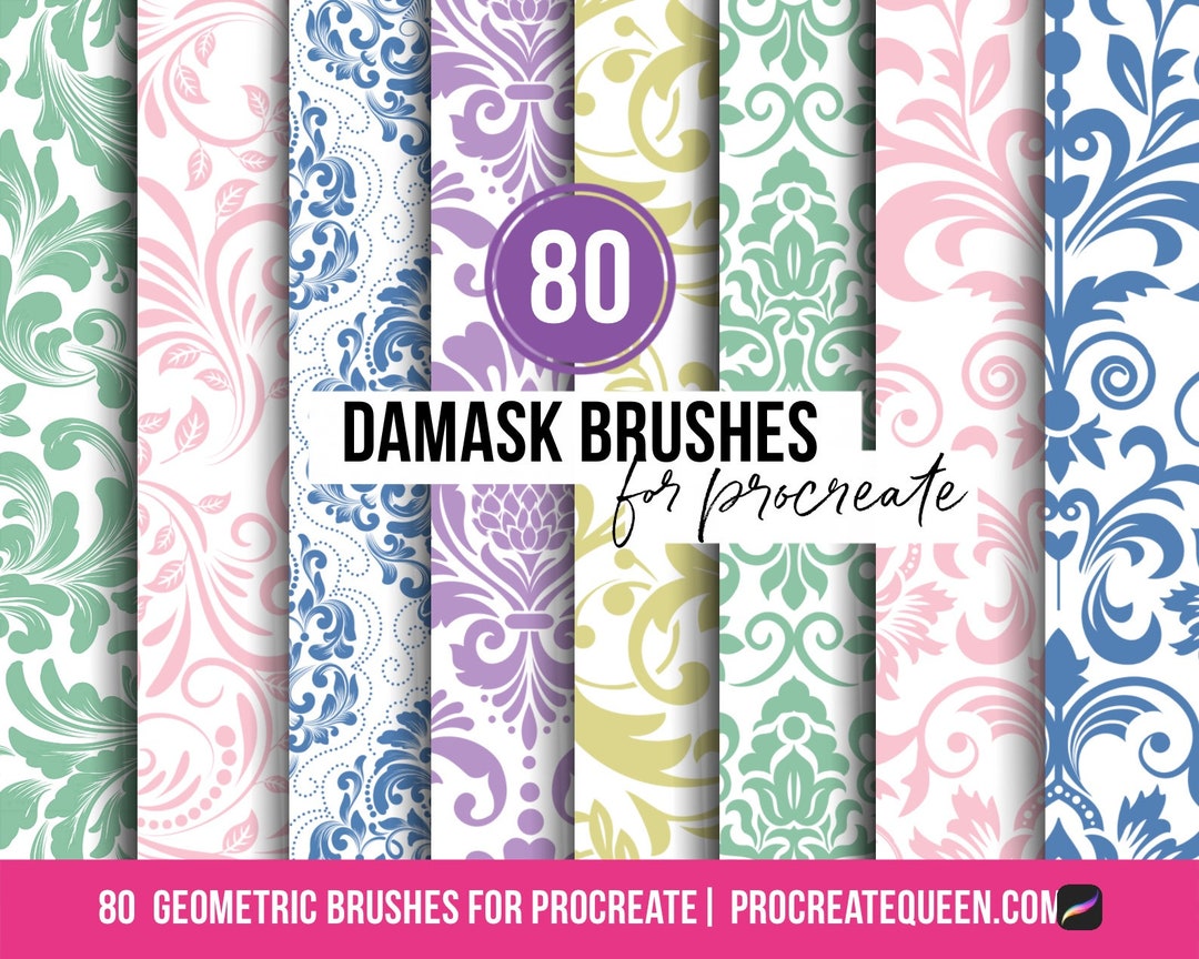 Damask Pattern, Damask Procreate Brushes, Procreate Patterns, Pattern Brushes, Damask Seamless ...