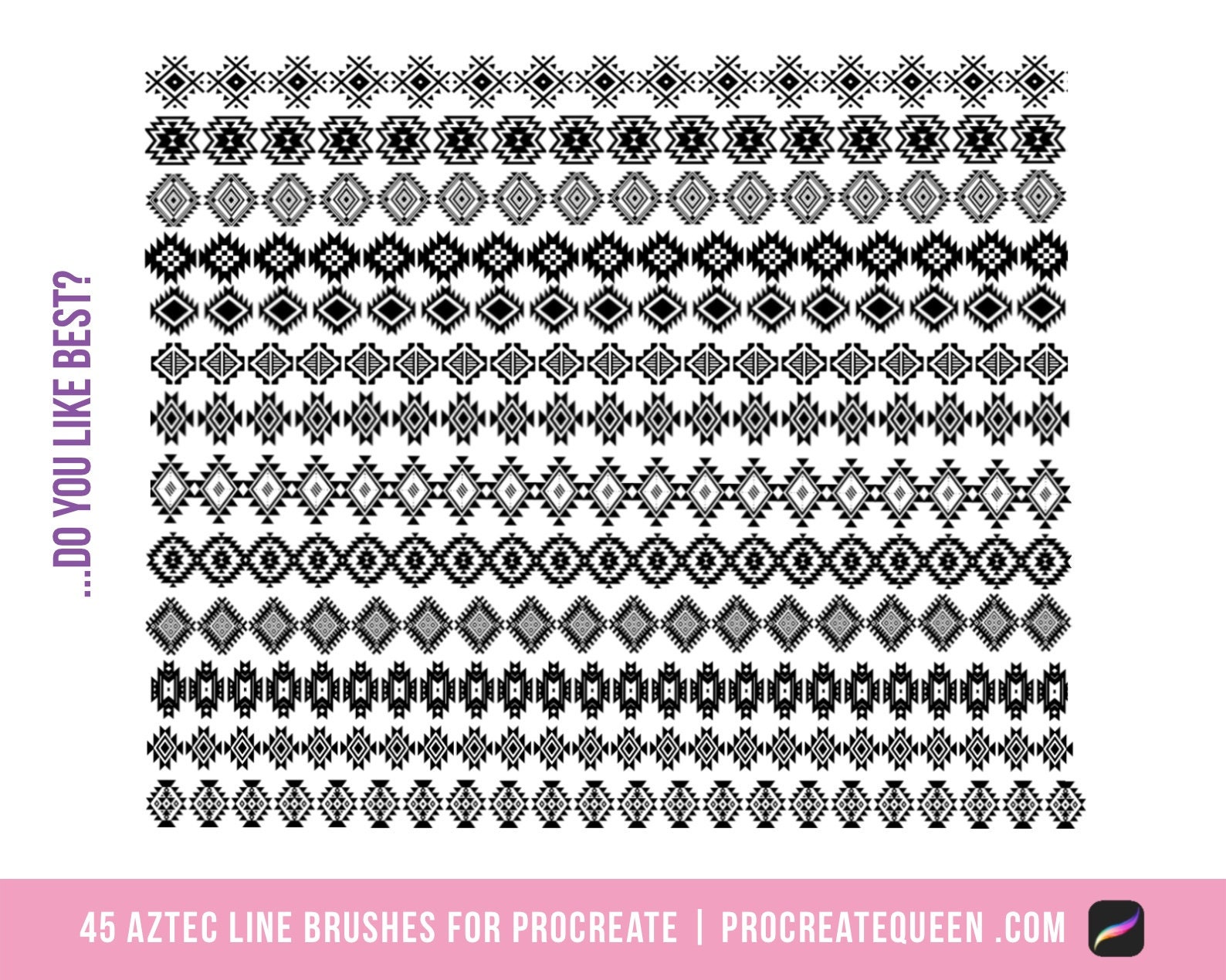 Aztec Line Brushes, Aztec Tattoo Brushes, Tattoo Brushes, Polynesian ...