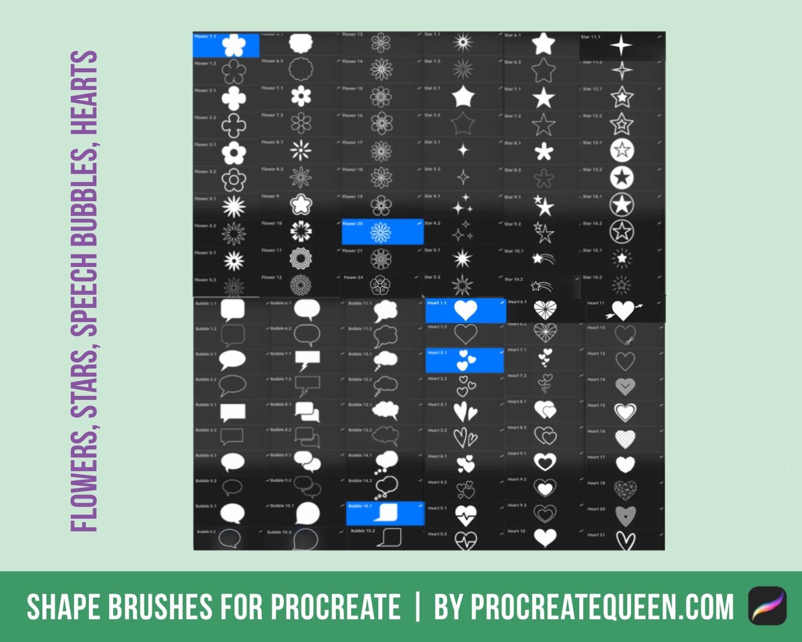 400 Shape Brushes Procreate Stamp Brushes Procreate Brushes - Etsy