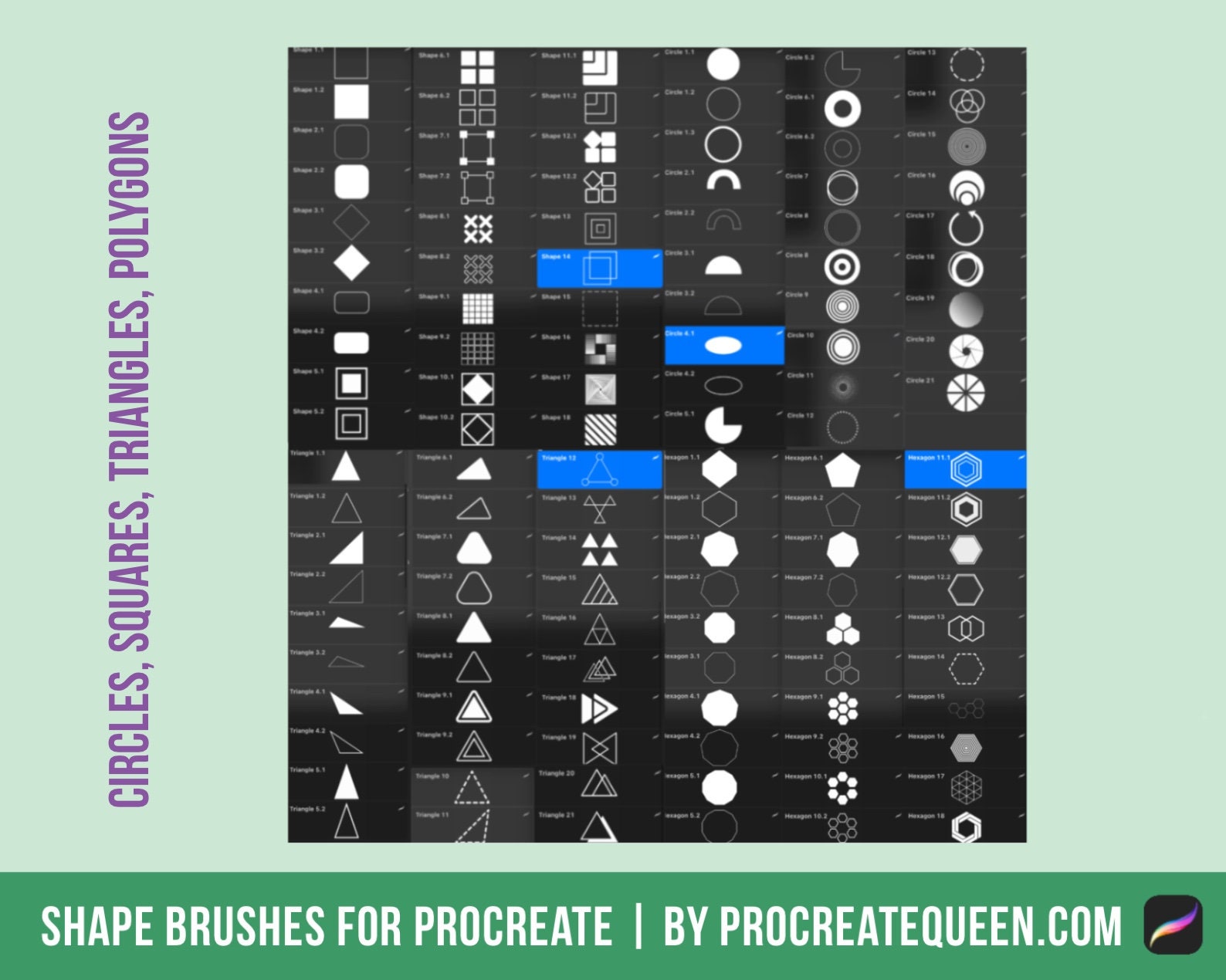 400 Shape Brushes Procreate Stamp Brushes Procreate Brushes - Etsy