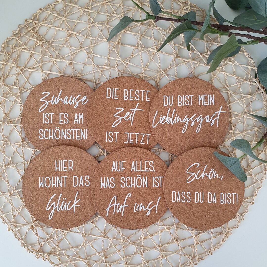 Cork Coasters With Sayings for Home | Housewarming Gift | Housewarming ...