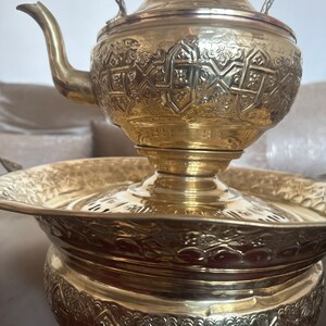 Handmade Moroccan Traditional Vintage Tass Set for Guests to Wash Hand ...