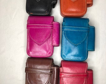 Turquoise Leather Cigarette Case With Dragonfly Concho - Etsy