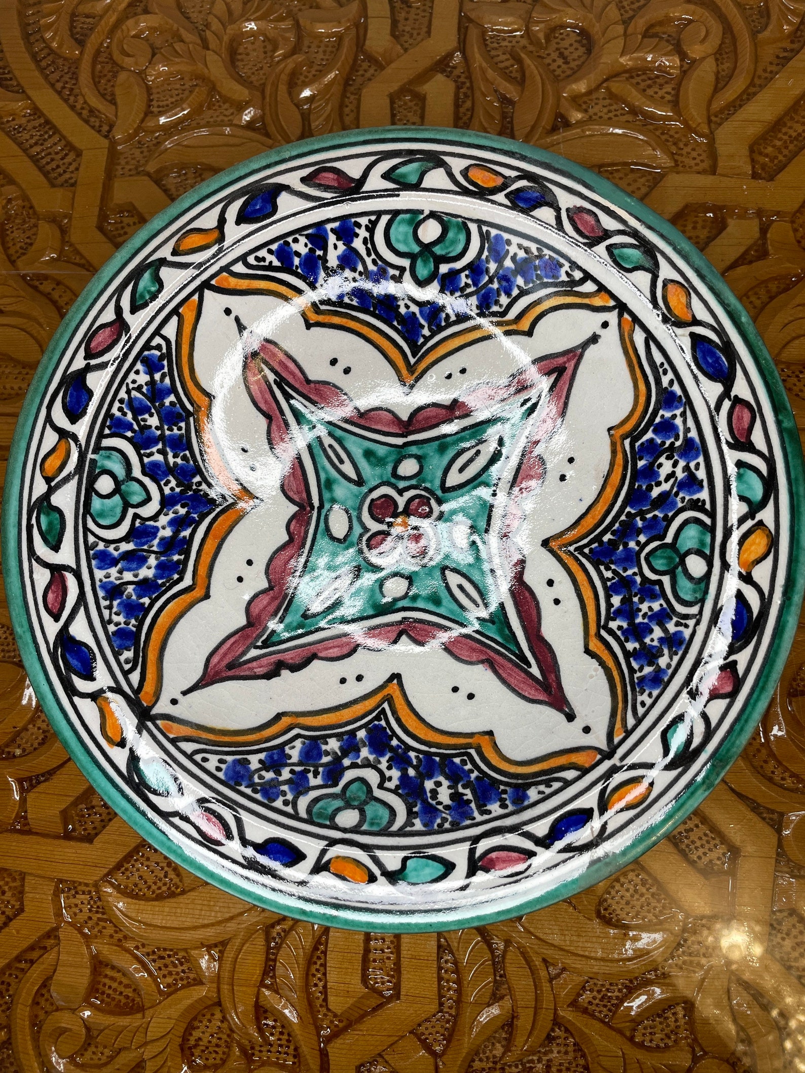 Handmade Hand Painted Moroccan Fes Fez Ceramic Bowl Plate - Etsy