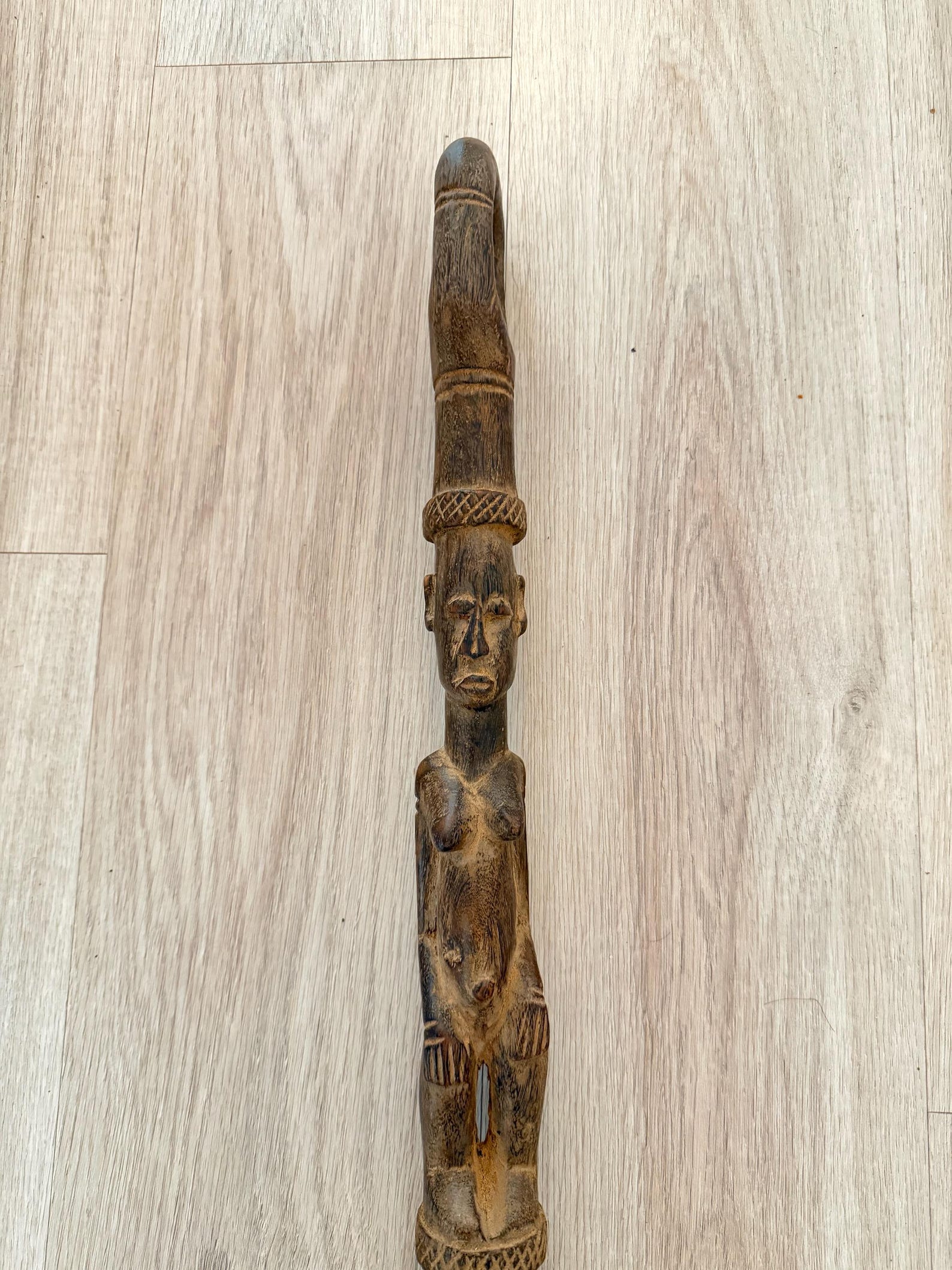 Hand-carved African Tribal Walking Sticks – Decorative Wooden Staffs ...