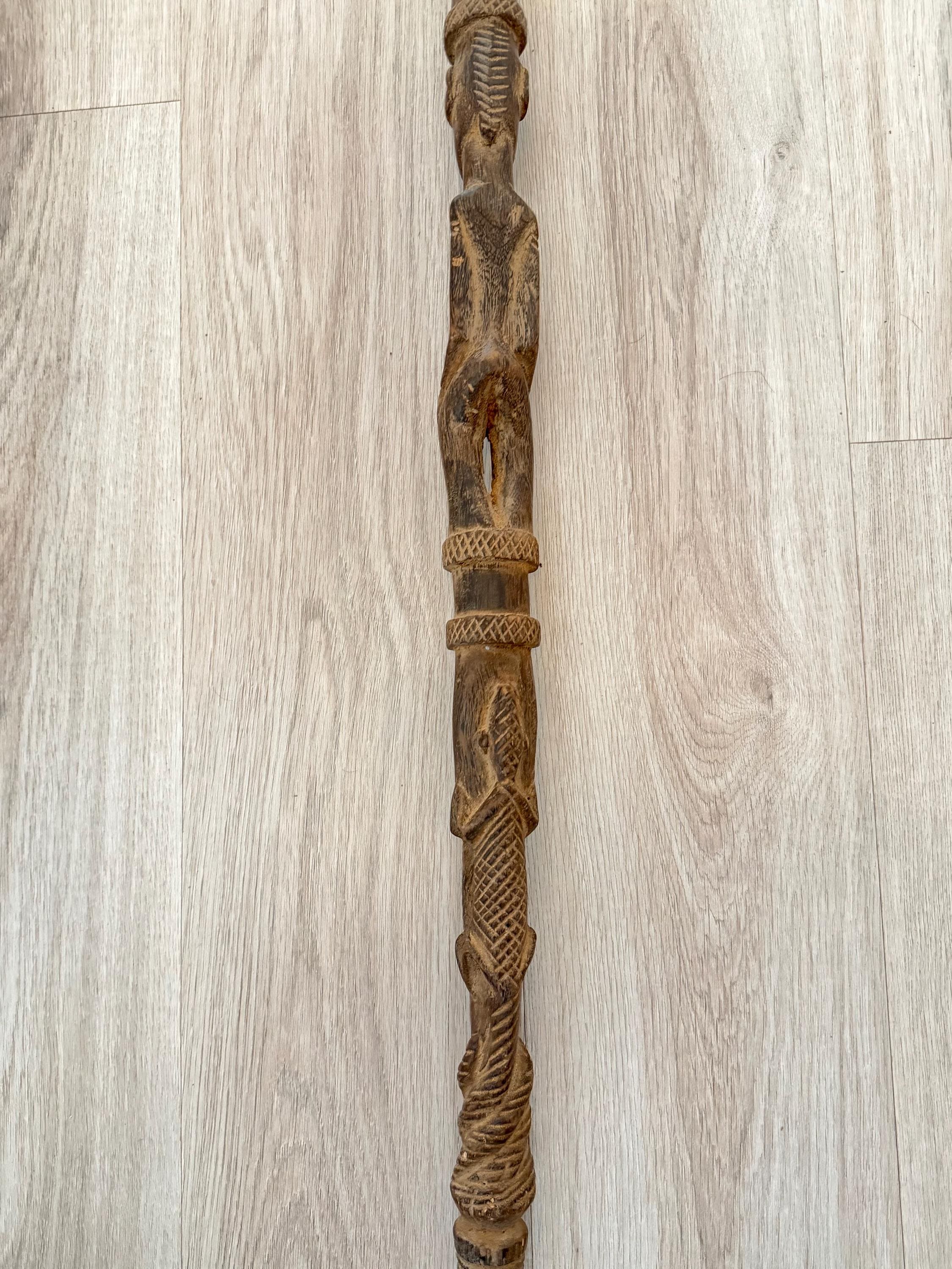 Hand-carved African Tribal Walking Sticks – Decorative Wooden Staffs ...