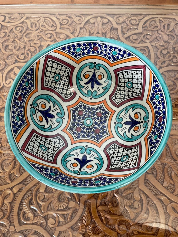 Home & Living Dining & Serving Handmade hand painted Moroccan Fes Fez ...