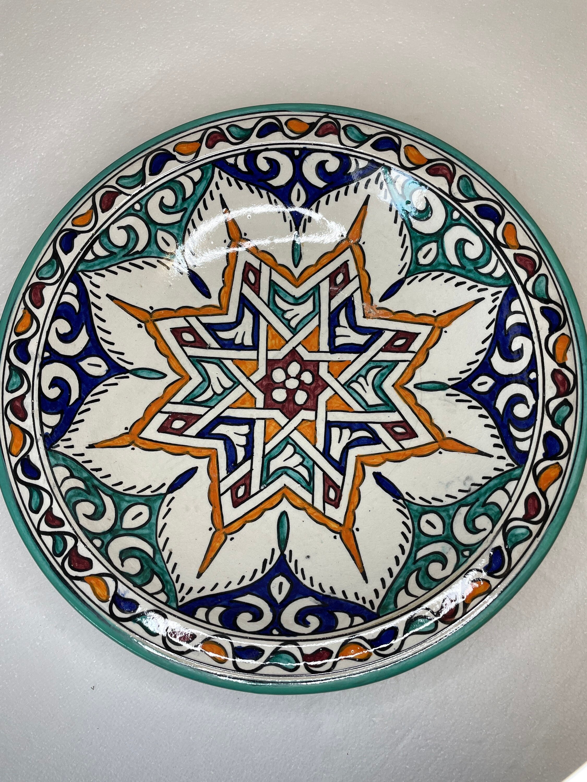 Home & Living Dining & Serving Handmade hand painted Moroccan Fes Fez ...