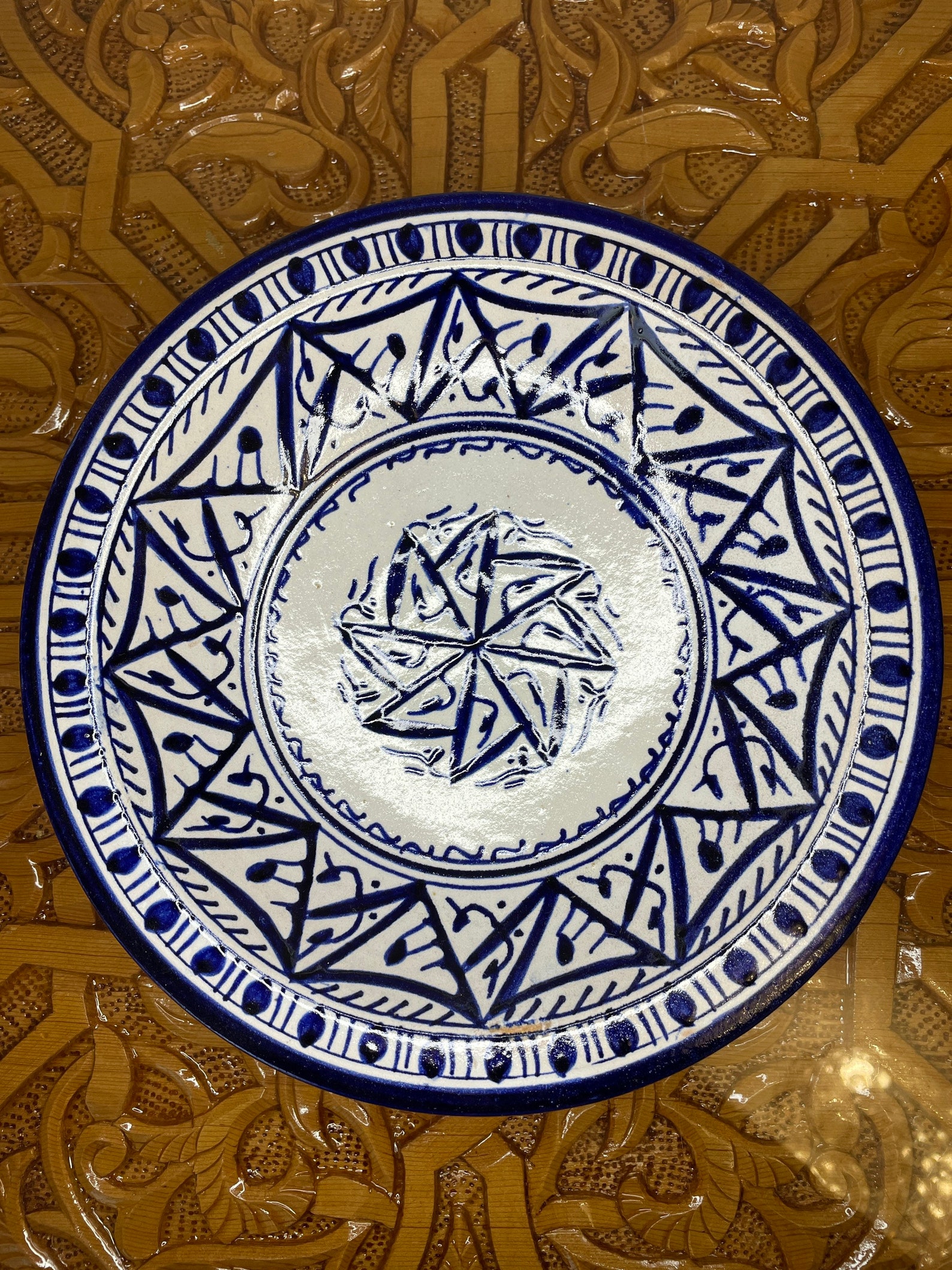 Handmade Hand Painted Moroccan Fes Fez Ceramic Bowl Plate - Etsy