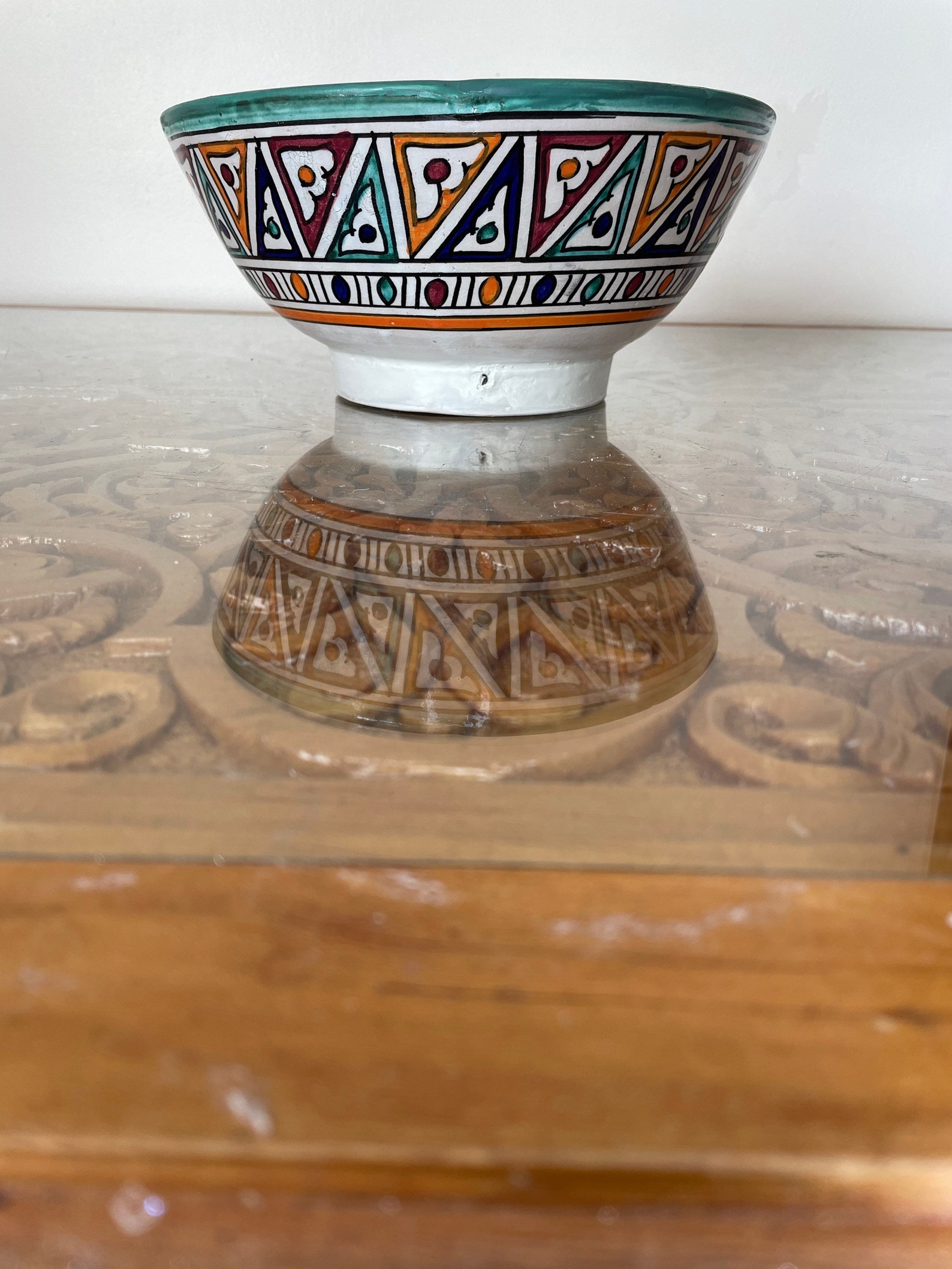 Handmade hand painted Moroccan Fes Fez ceramic bowl plate | Etsy