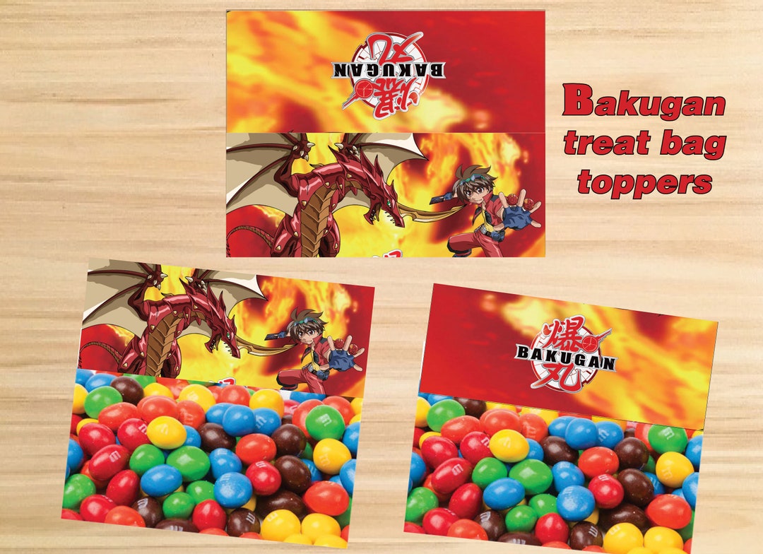 Instant Download - Bakugan Candy Treat Bag Topper, Bakugan Treat Bag ...