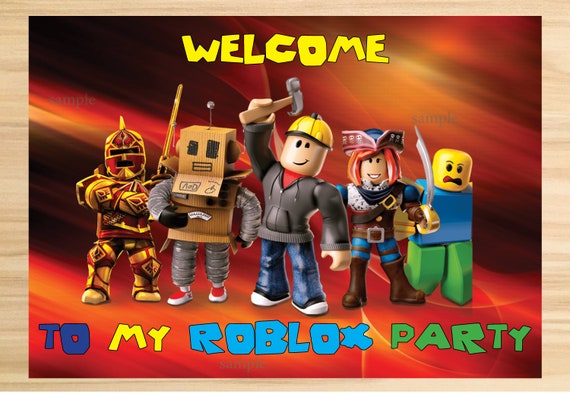 Instant Download Roblox door sign Roblox birthdayRoblox | Etsy