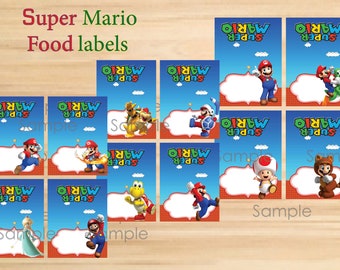 Super Mario Labels | Etsy