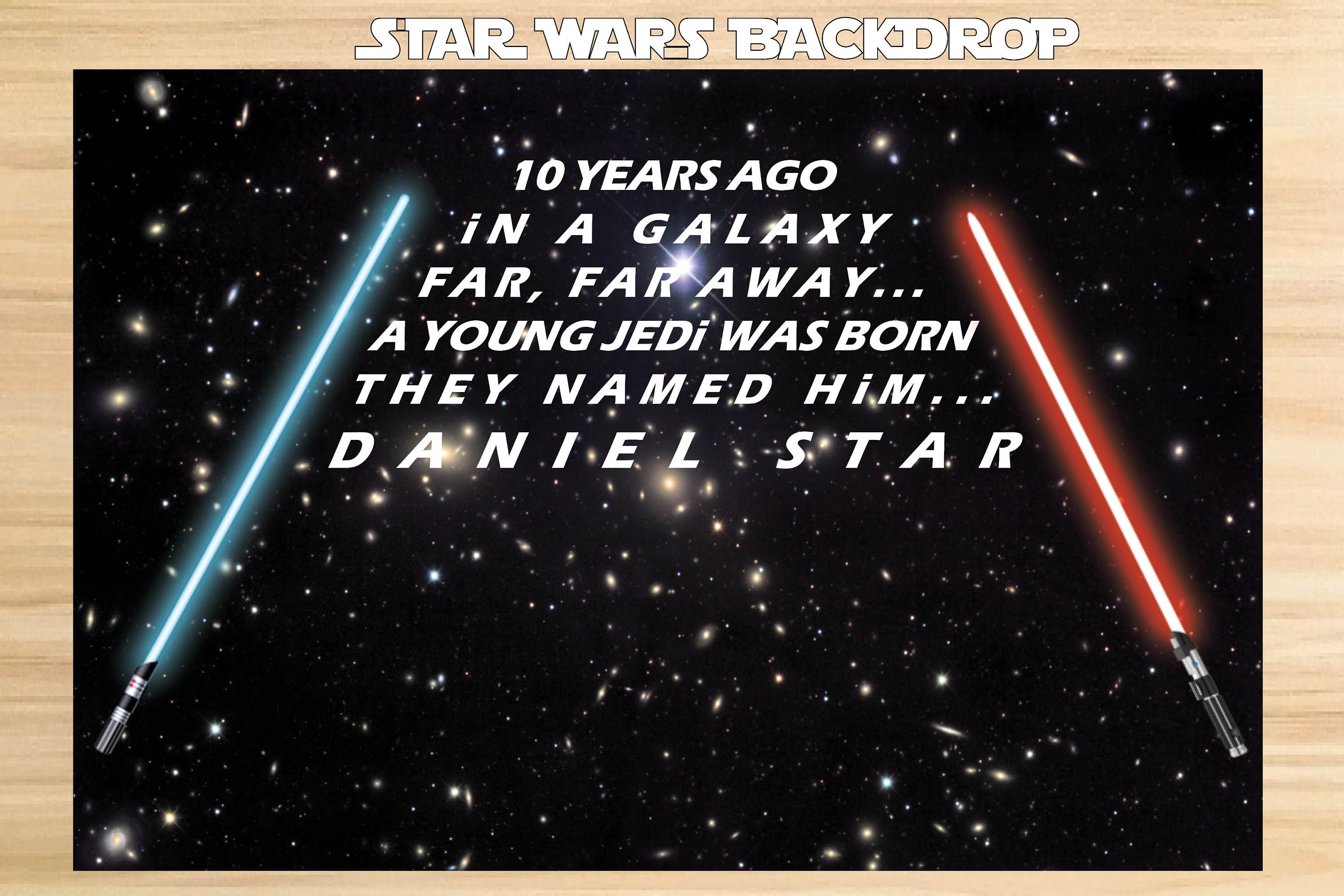 Personalized Star Wars Backdrop Star Wars Party Star Wars - Etsy