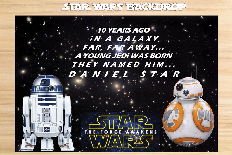 Personalized Star Wars Backdrop Star Wars Party Star Wars - Etsy