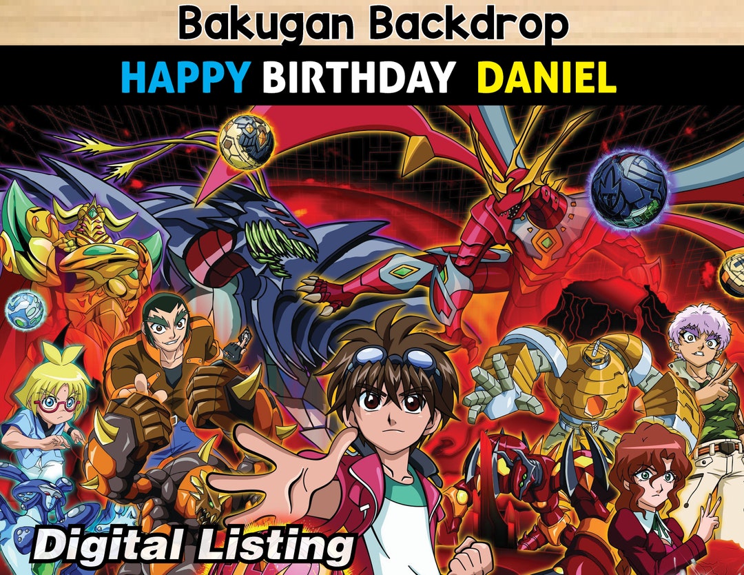 Personalized Bakugan Backdrop, Bakugan Party, Bakugan Birthday ...