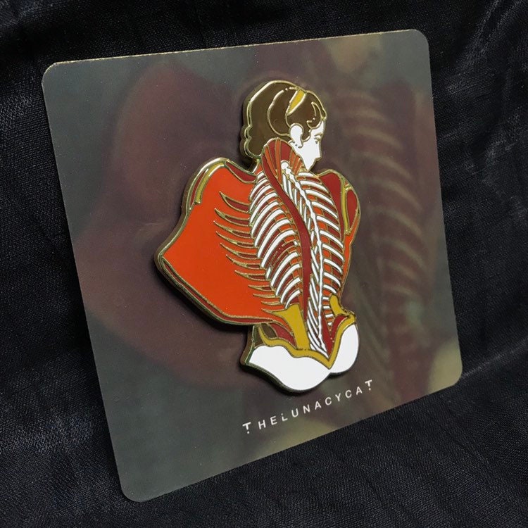 The Flayed Angel Enamel Pin Art and Anatomy Gift | Etsy