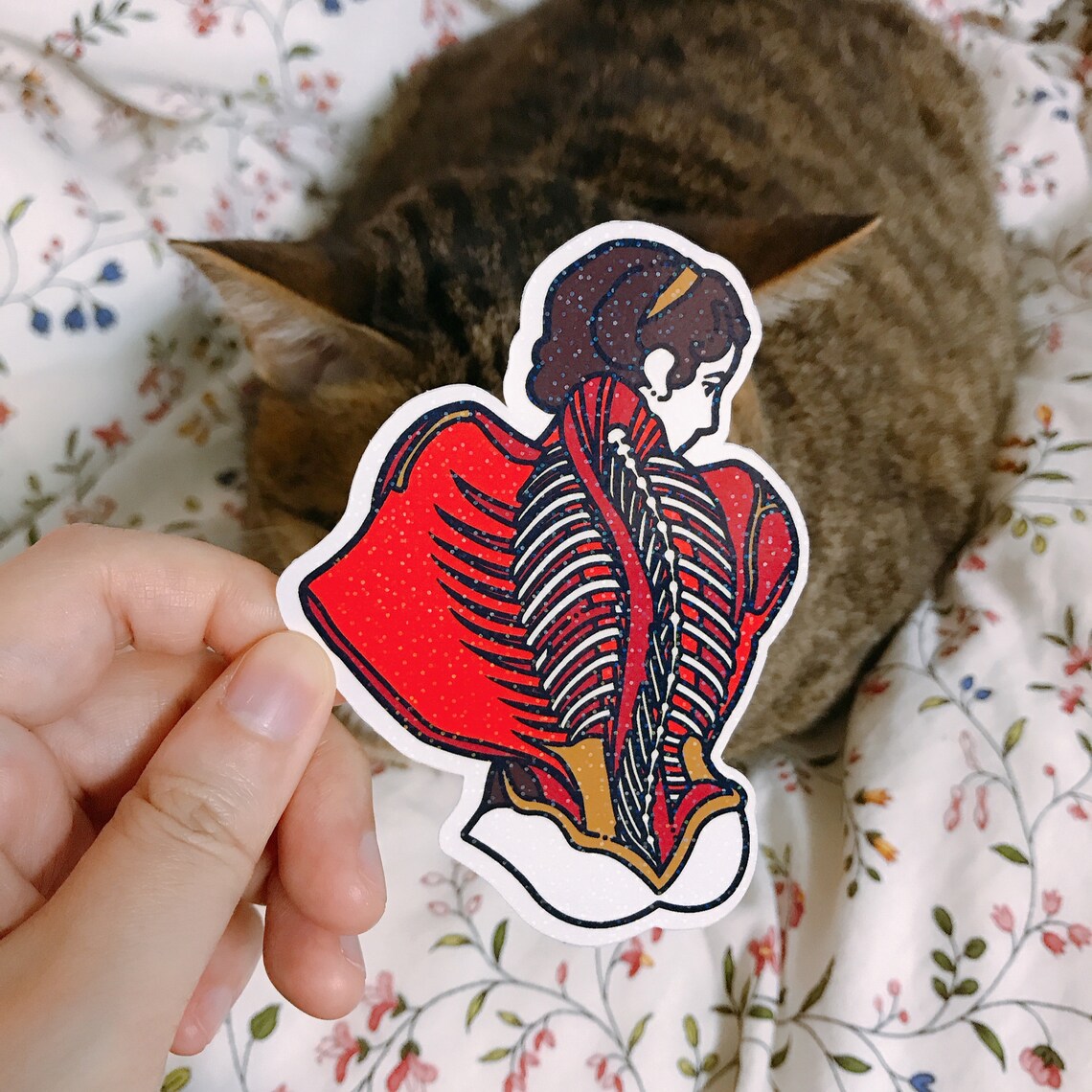 The Flayed Angel Holographic Gloss Sticker Art and Anatomy | Etsy