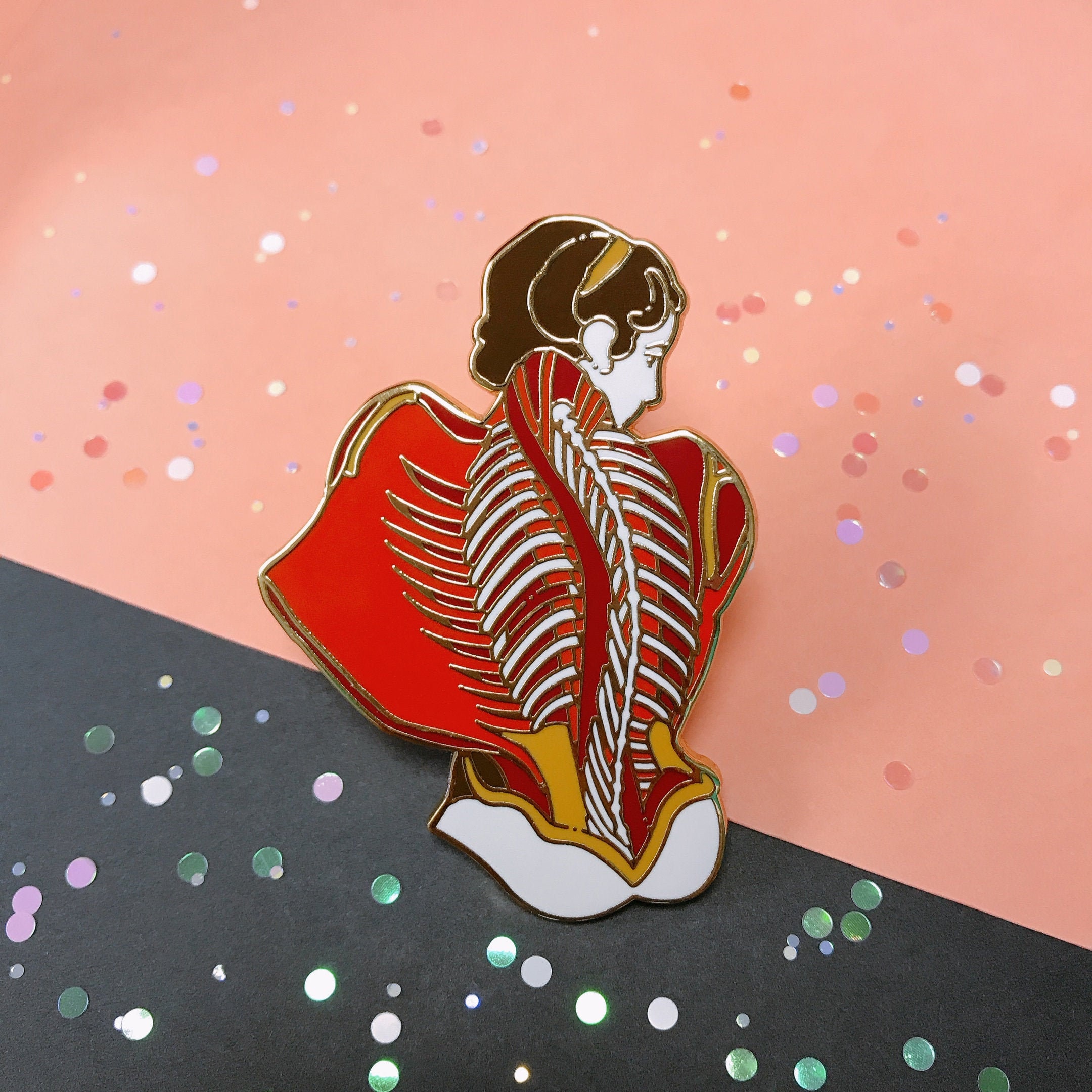 The Flayed Angel Enamel Pin Art and Anatomy Gift | Etsy