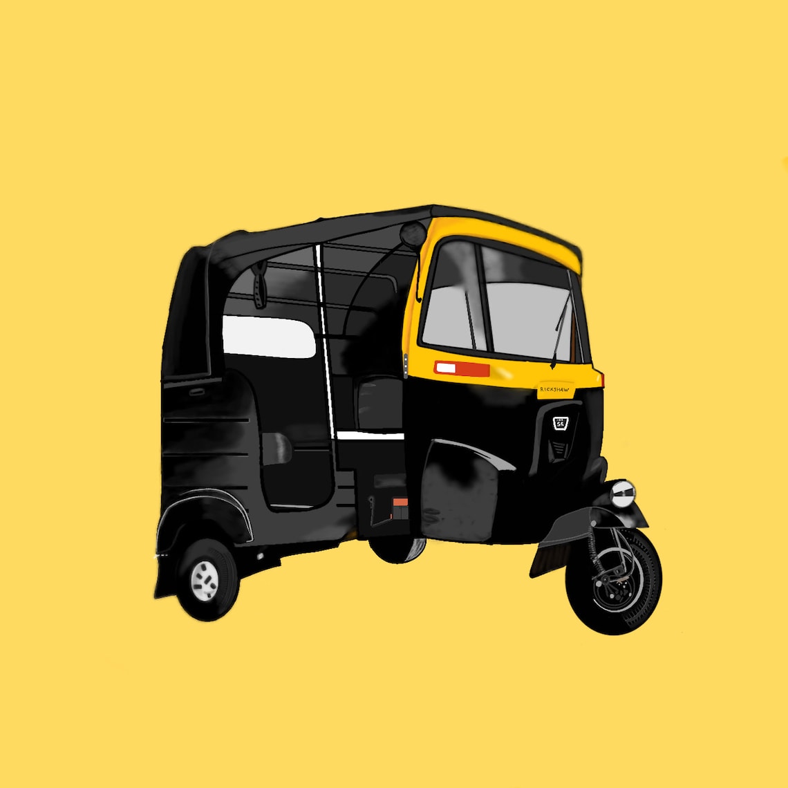 Auto Rickshaw Mumbai Digital Art - Etsy