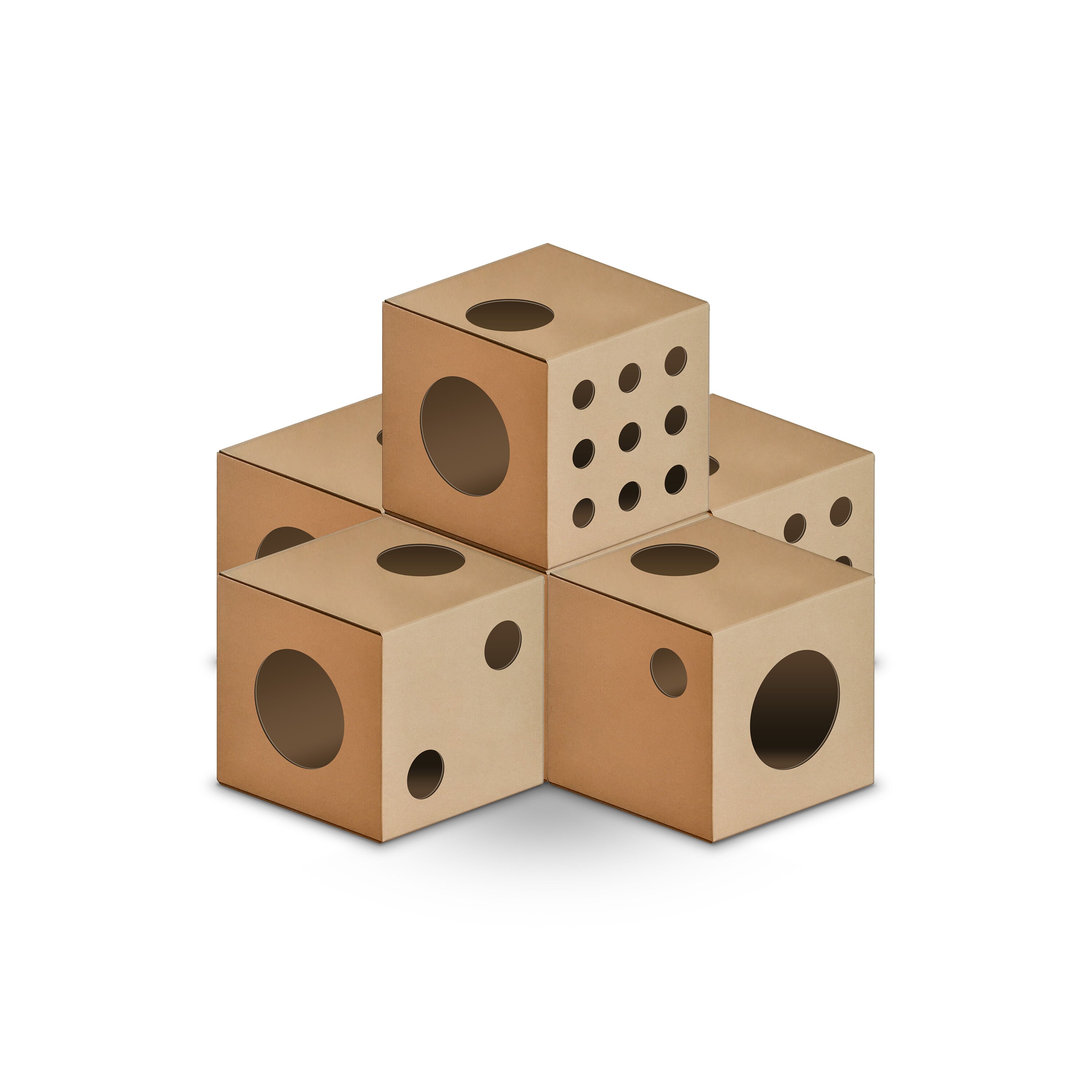 Cardboard 6 Modular Cat House Box Playhouse Furniture Cave Etsy