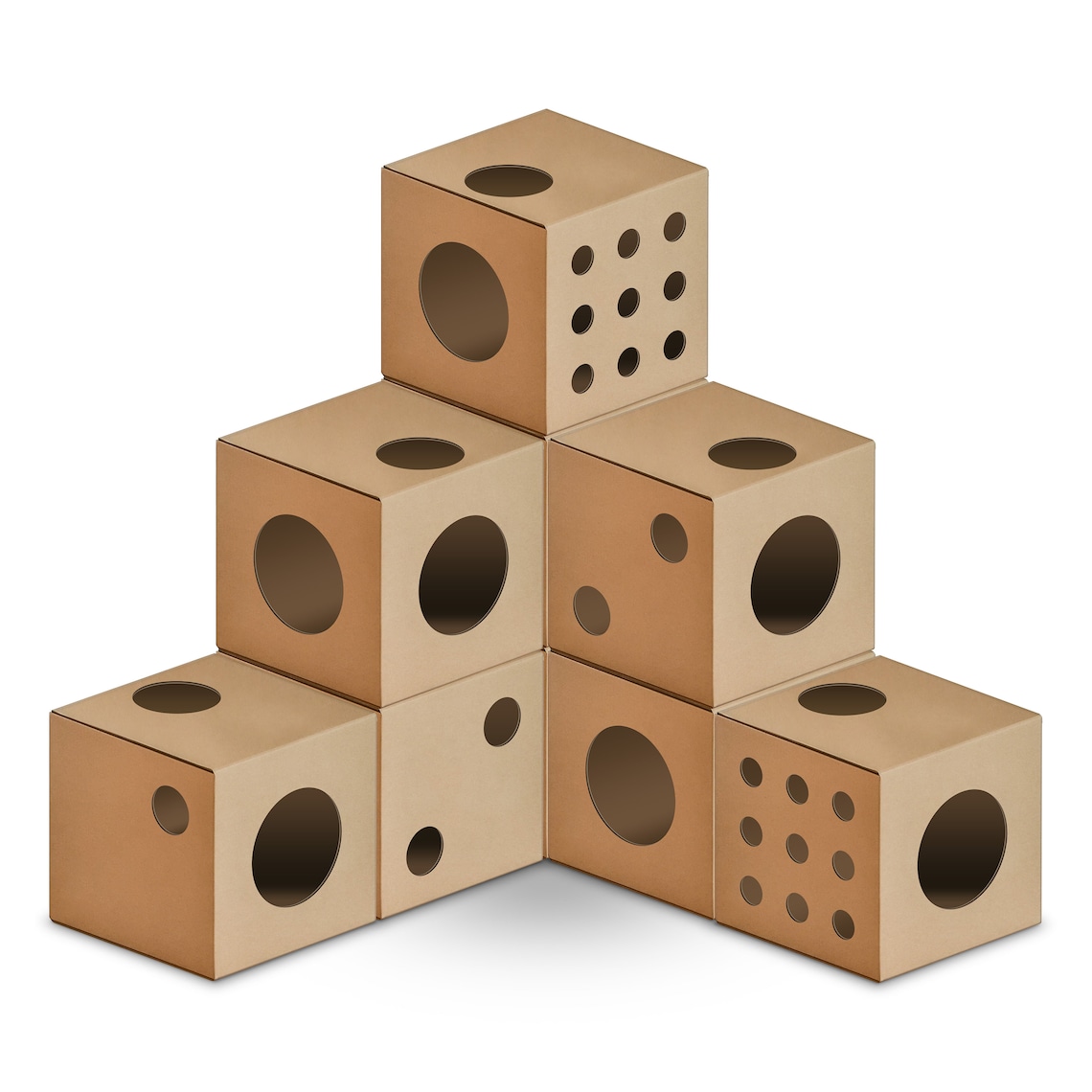 Cardboard 9 Modular Cat House Box Playhouse Furniture Cave Etsy