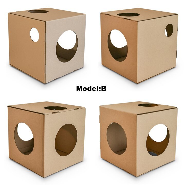 Cardboard Modular Cat House 1 Pcs Module B Box Playhouse Etsy