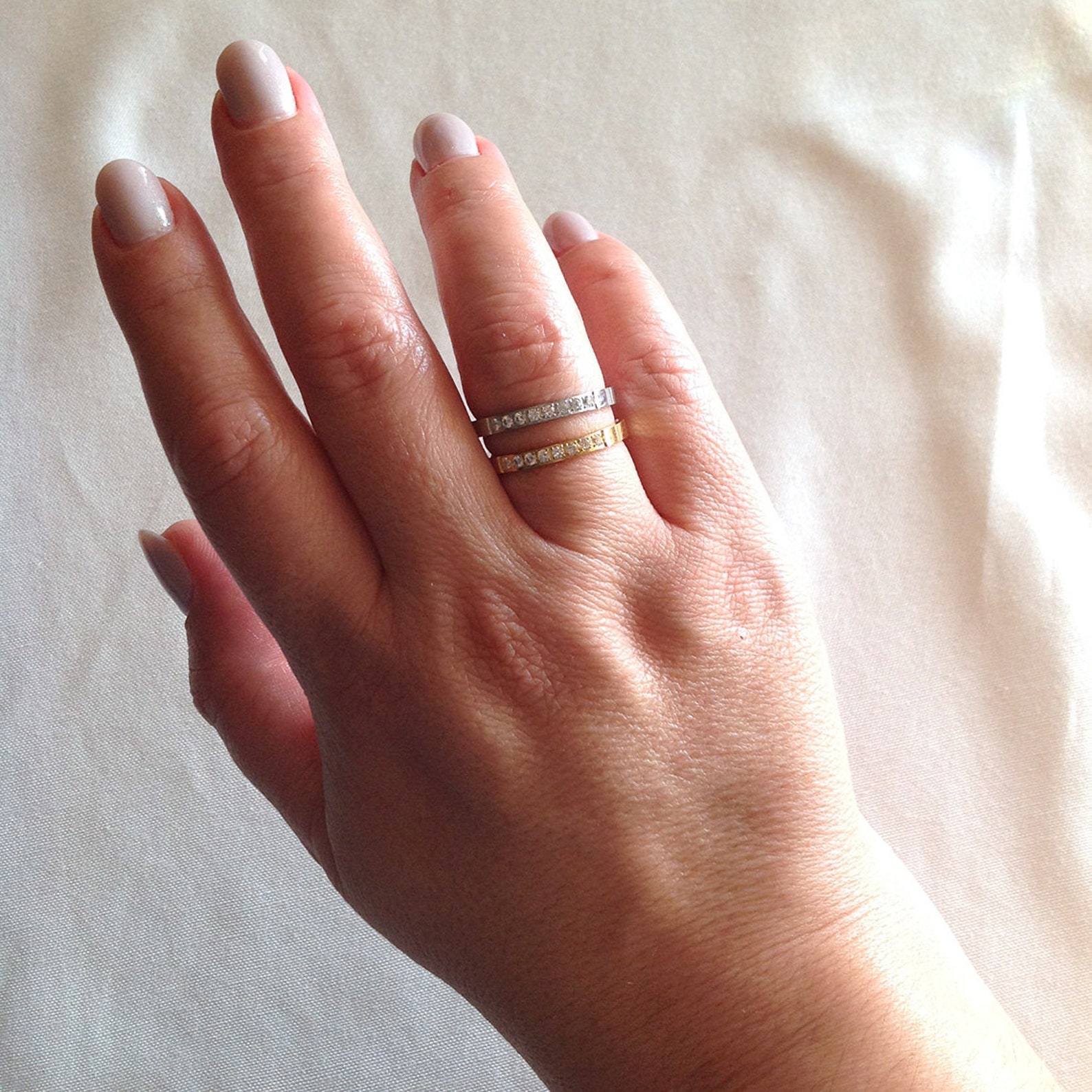 Engagement Ring Lovers Ring Eternity Band For Women Couples | Etsy