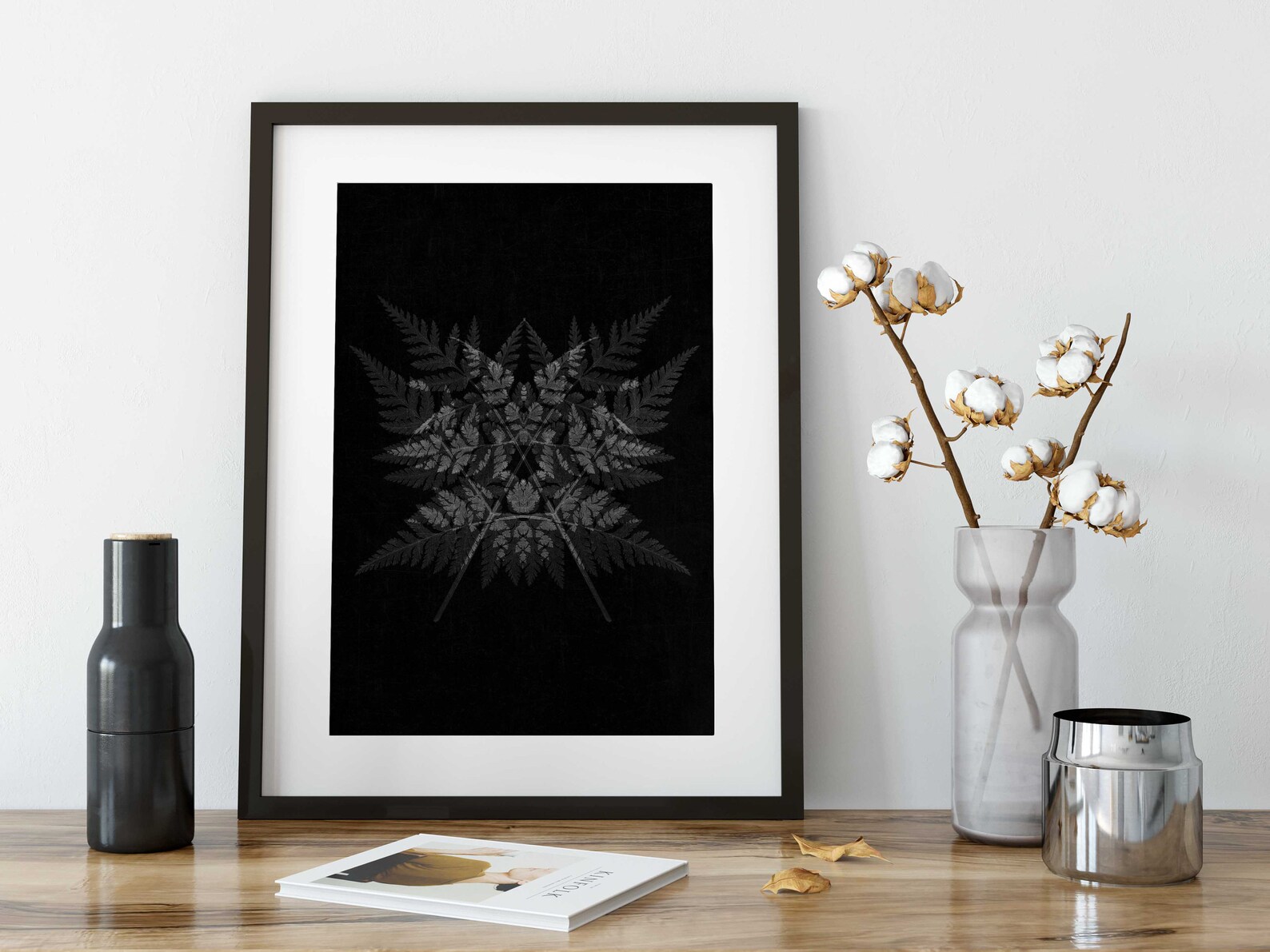Abstract Leaf Print Gothic Botanical Poster Dark Floral Art | Etsy