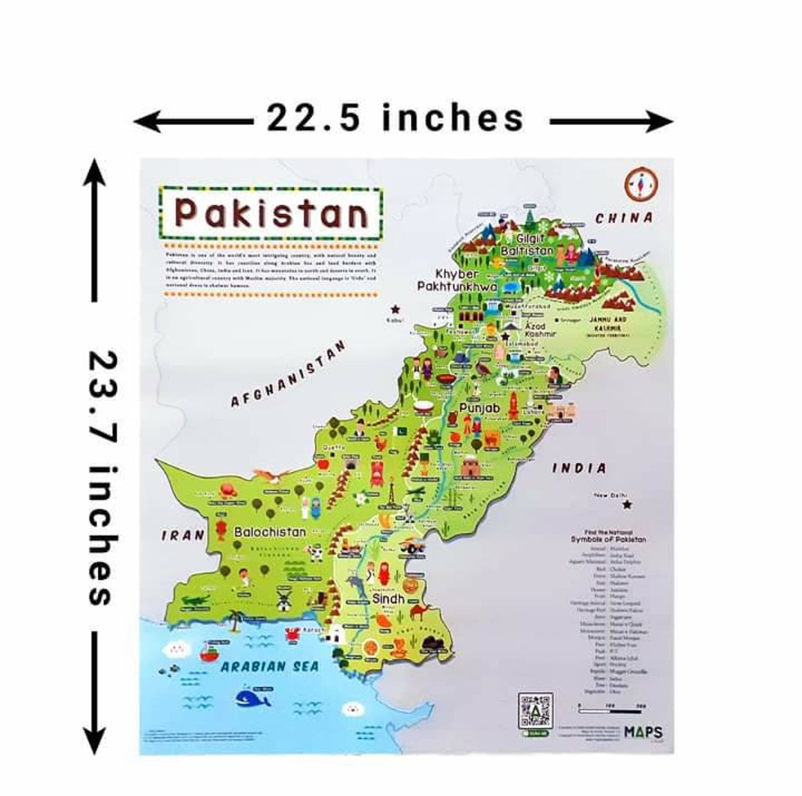 Kids Map of Pakistan - Etsy
