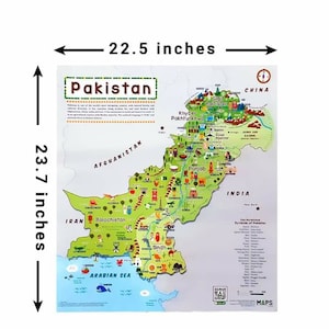 Kids Map of Pakistan - Etsy