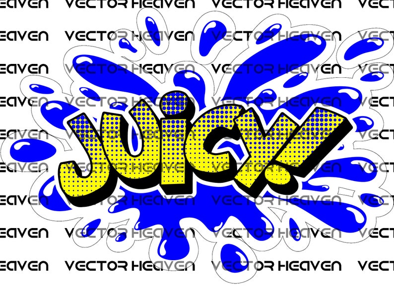 Juicy Comic Quote Speech Bubble Comic Book Comic Strip Wall - Etsy