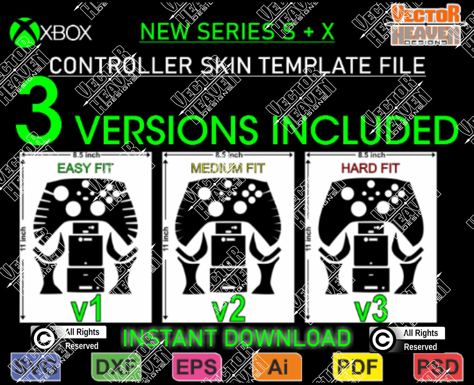 NEW 2020 Xbox Series S & X Controller Skin Template File SVG | Etsy