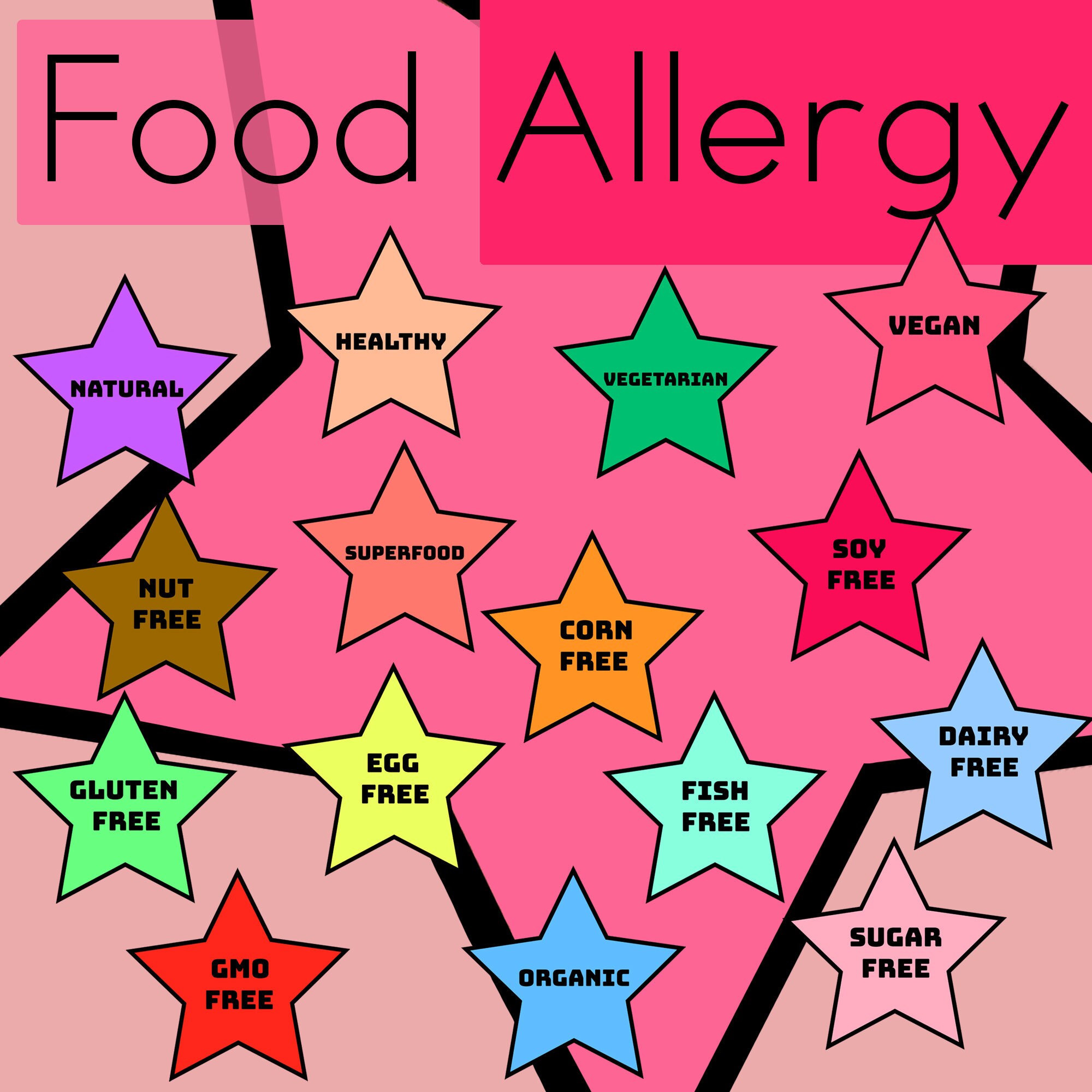 15 Star Shape Food Allergy Label Clip Art - Etsy