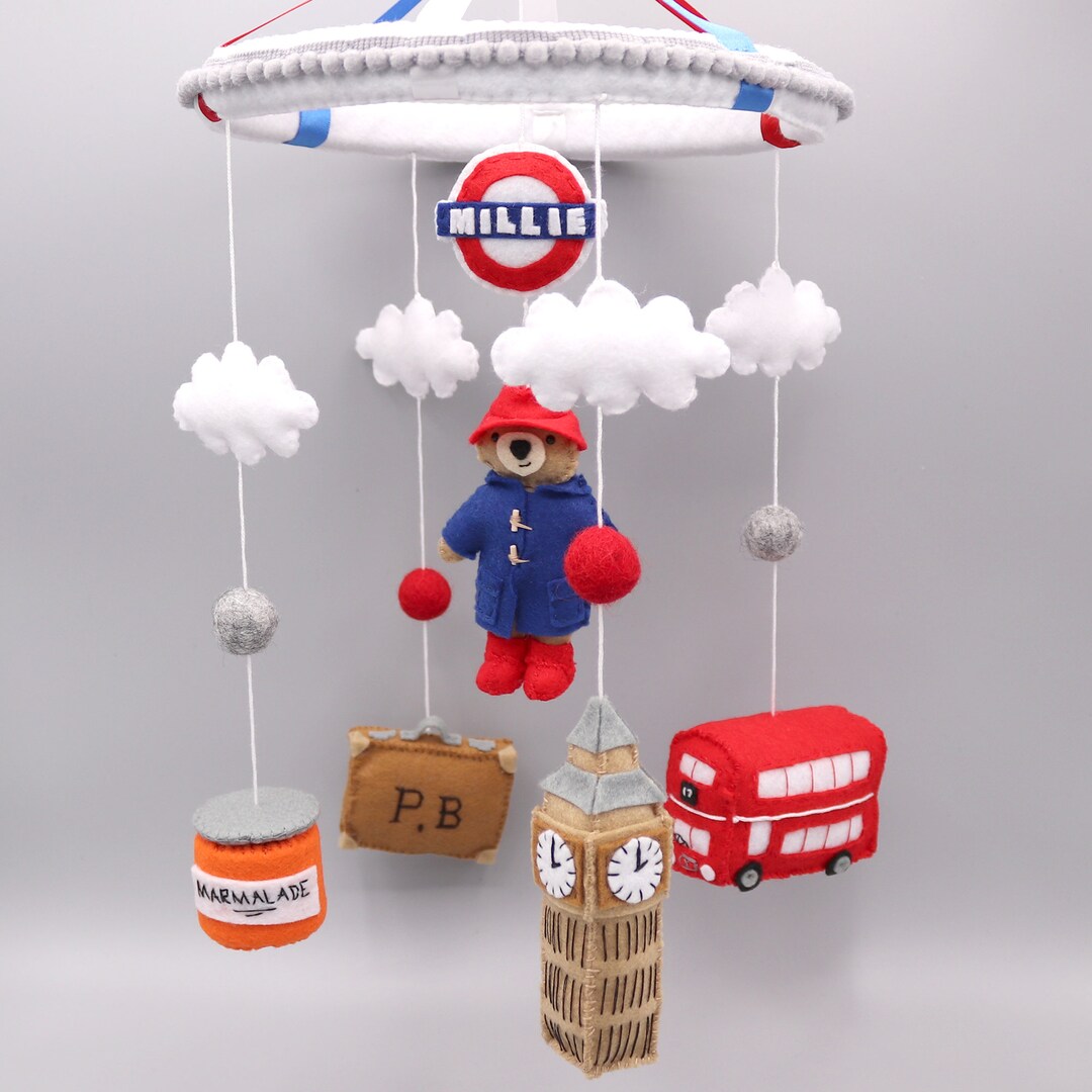 London Bear Travel Baby Mobile, London Bus, Big Ben, Marmalade, British ...