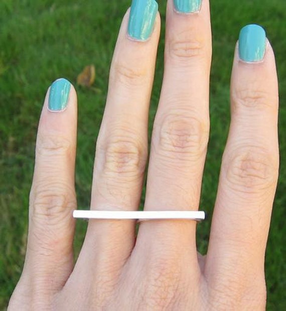 Personalized Ring Two Finger Ring for Woman Double Finger - Etsy